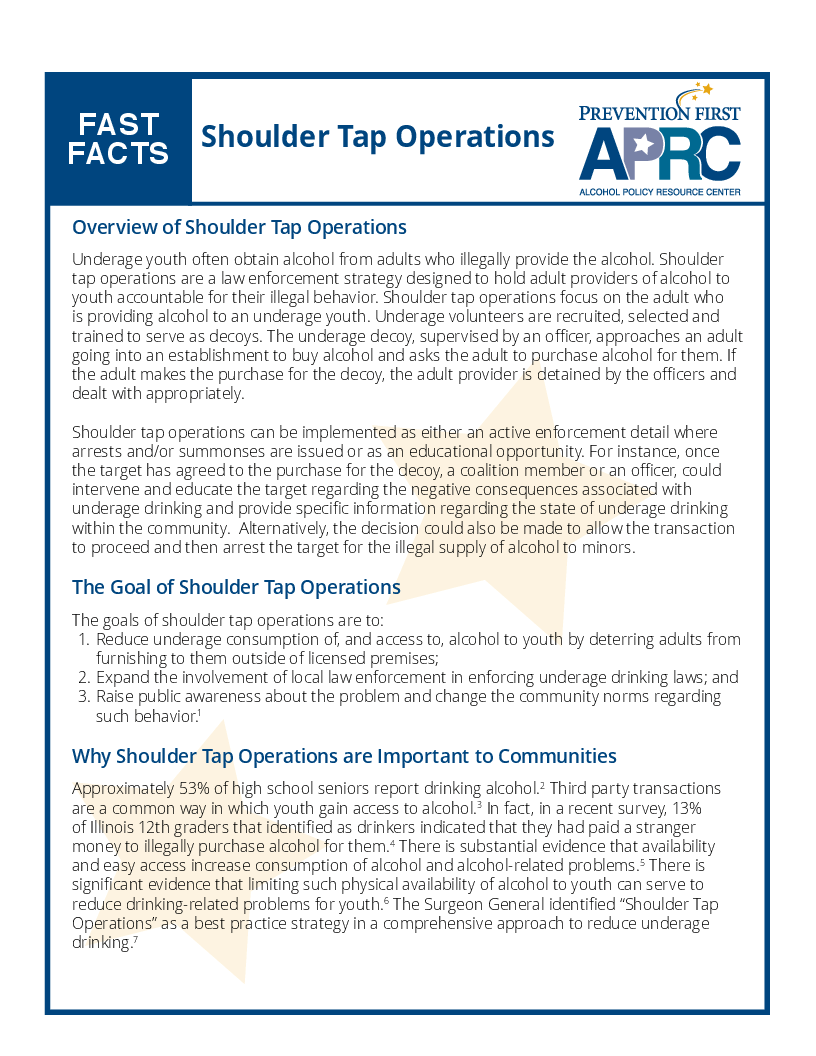 Policies and Strategies to Address Underage & Excessive Drinking